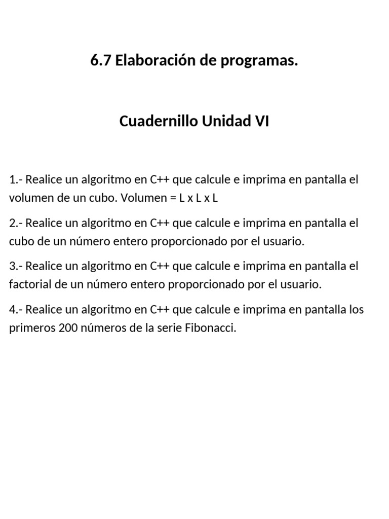 Cuadernillo Unidad VI de Algoritmos y Lenguajes de Programacion | PDF