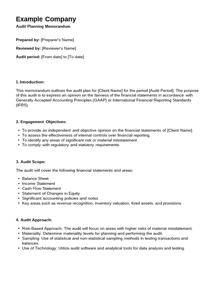 6670d3322568f74884e36d8d - Audit Planning Memorandum | PDF | Audit ...
