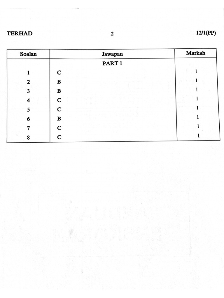 Form 3 UASA Answers | PDF