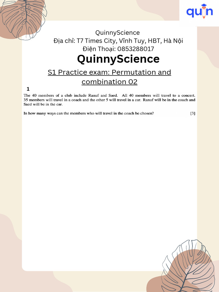 S1 Permutation and Combination 02 | PDF