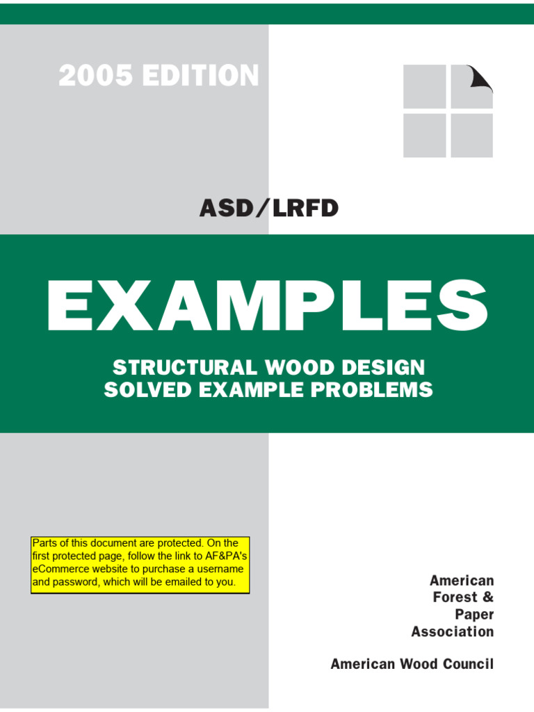 NDS Wood Design Problems 2005 | PDF | Truss | Beam (Structure)