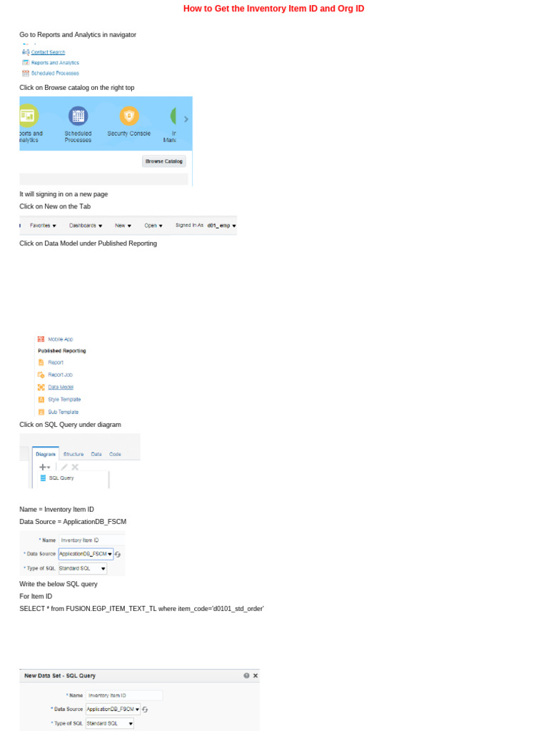 04 - How To Identify Org ID and Item ID | PDF