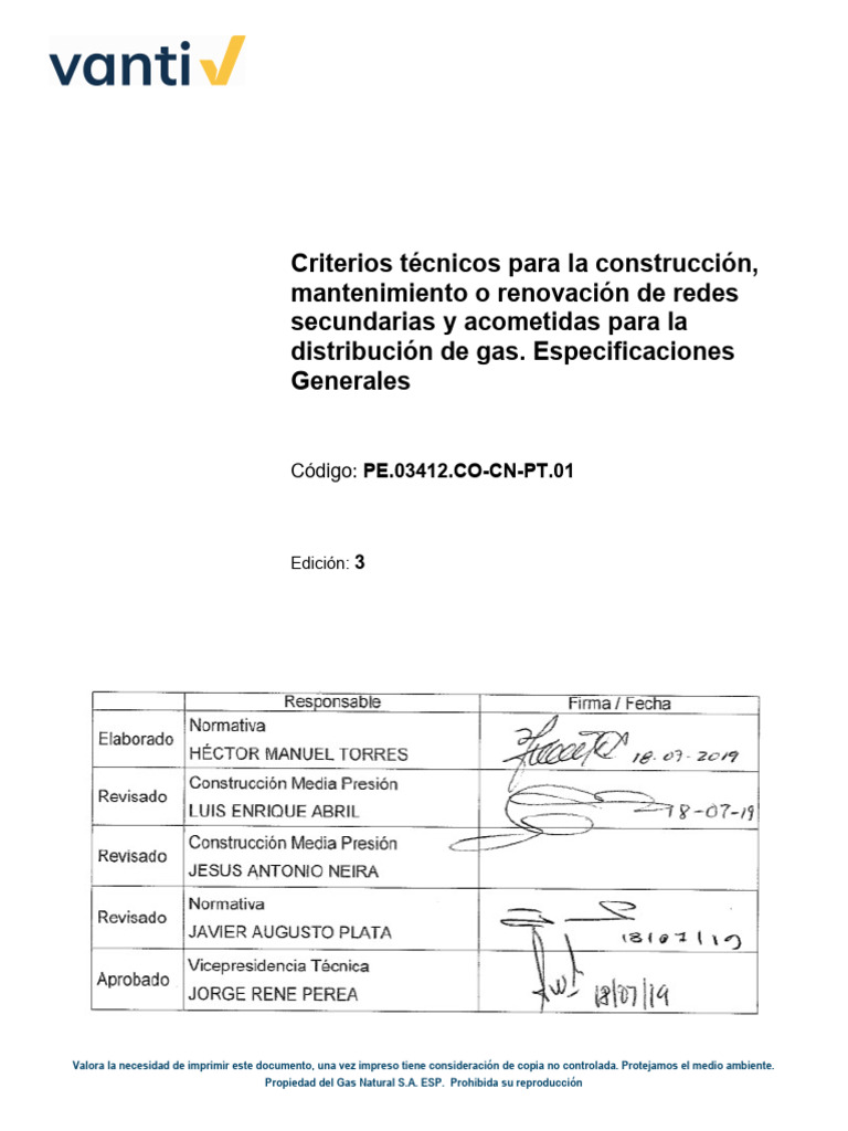Pe 03412 Co-Cn-Pt 01 | PDF | Tubería (transporte de fluidos) | Demolición