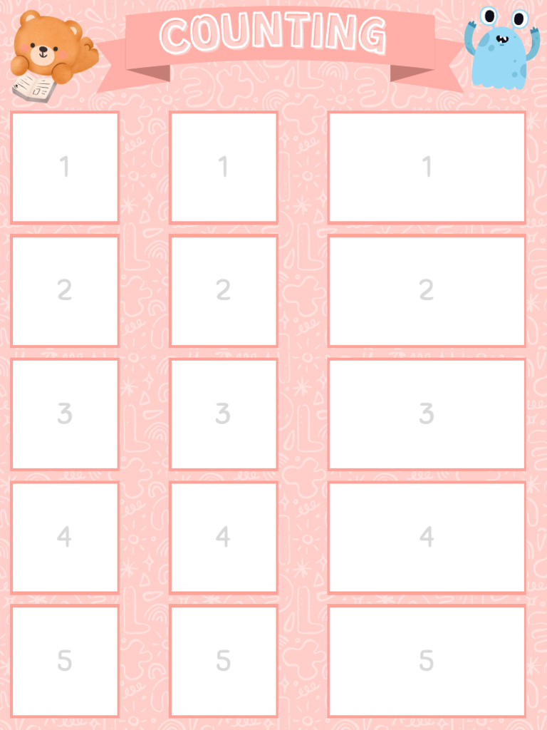 Counting Activity For Preschoolers Free Printable | PDF