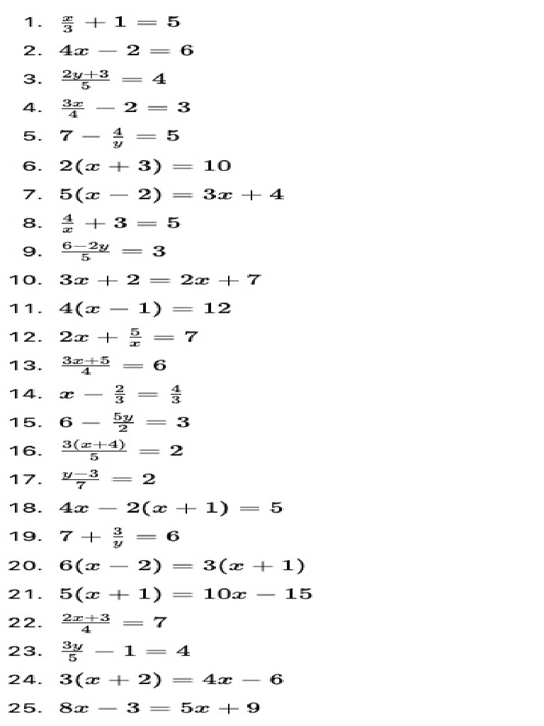 Algebraic Equations | PDF