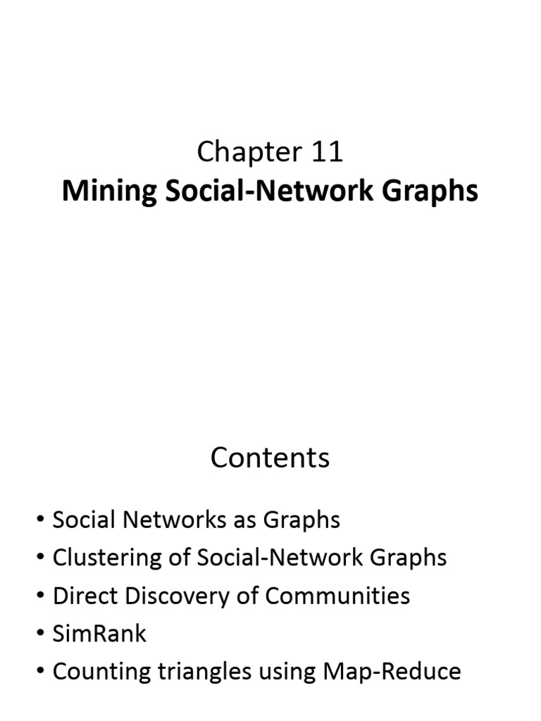 Module VI - Mining Social Network Graph | PDF | Vertex (Graph Theory ...