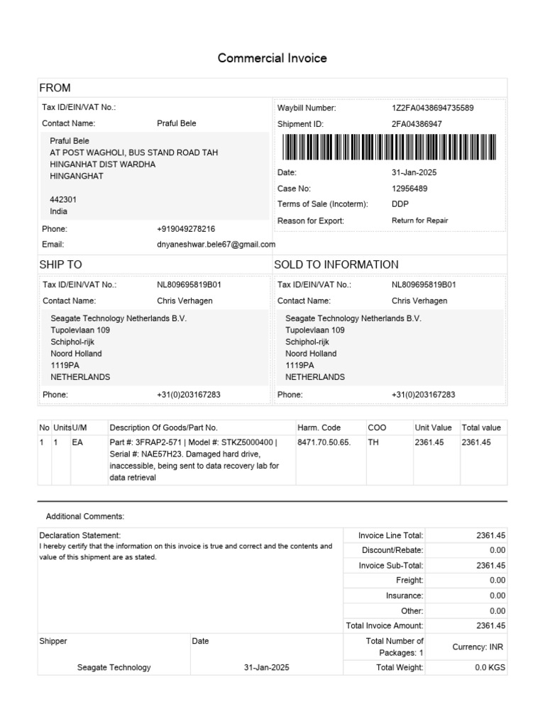 ProForma Invoice | PDF | Trade | Supply Chain Management