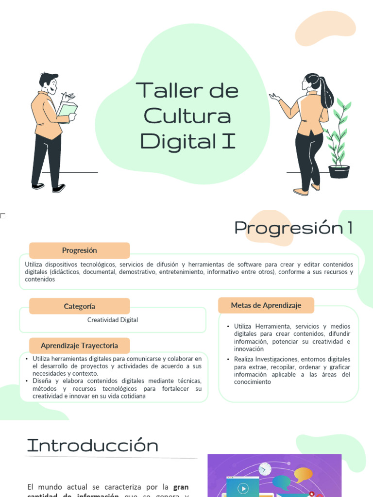 Taller de Cultura Digital - Progresión 1 | PDF | Youtube | Infografia