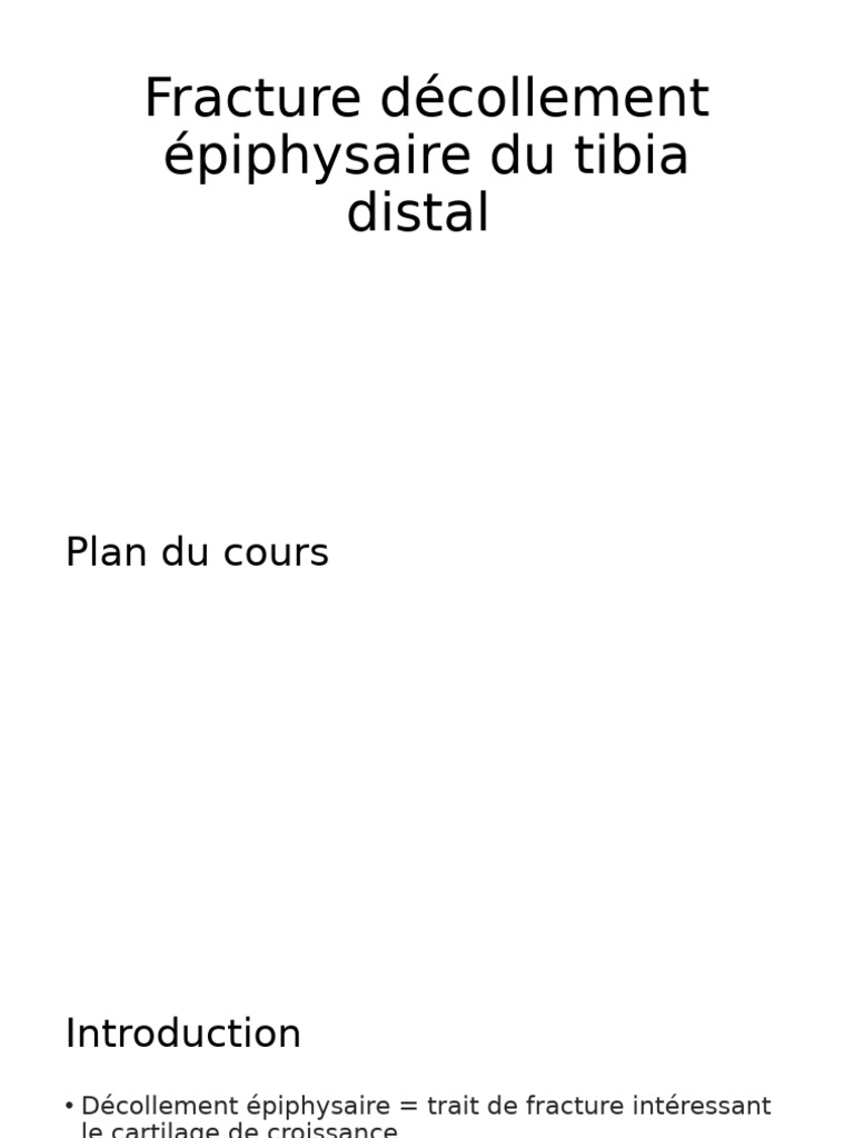 Décollement épiphysaire du tibia | PDF | Arthrose | Maladies et troubles