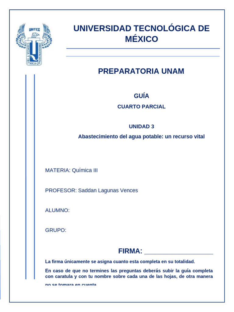 Guia Cuarto Parcial | PDF | Concentración | Agua