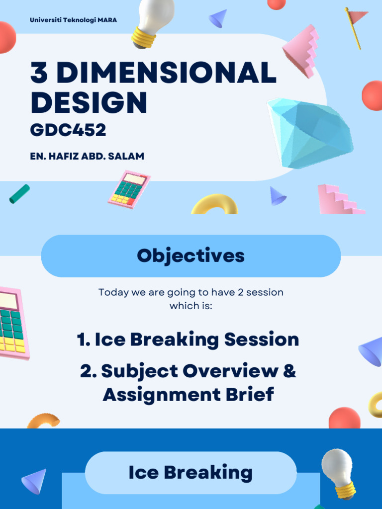 3D Design Course Overview and Assignments | PDF