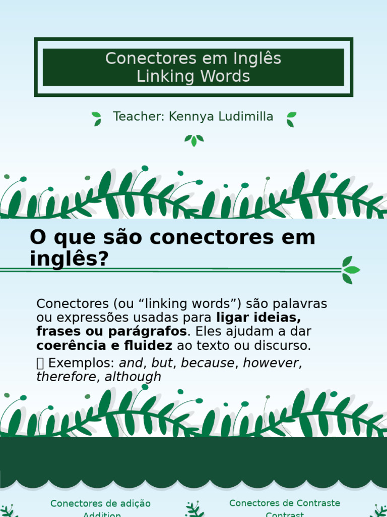Conectores em Inglês | PDF