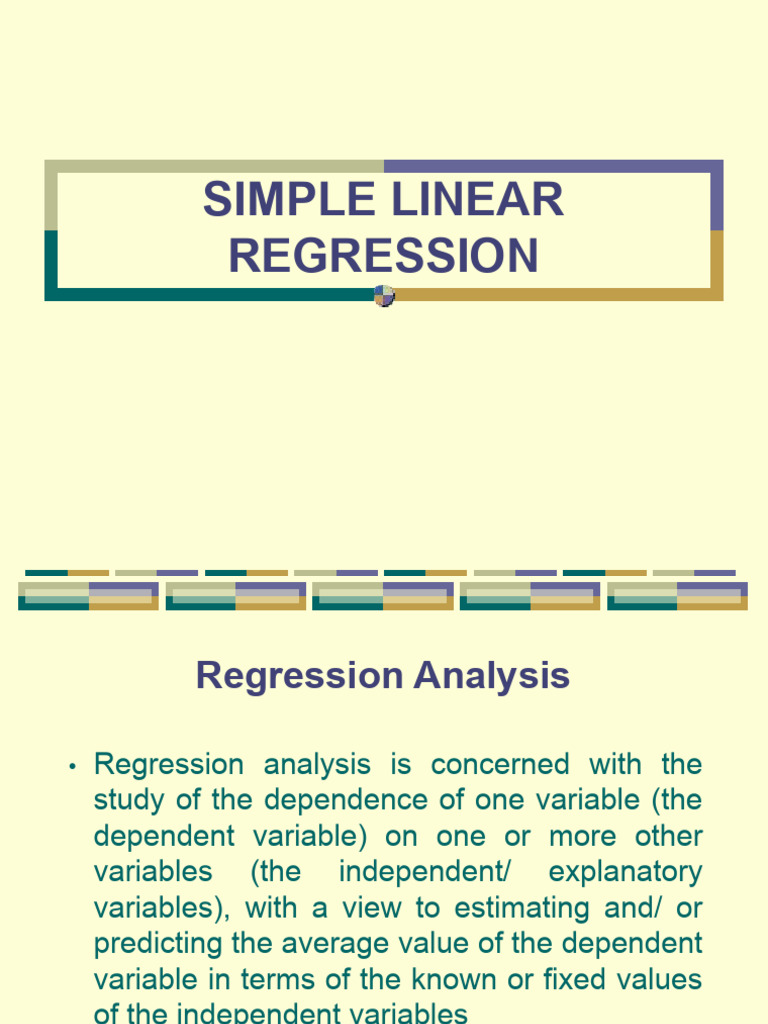 Simple Linear Regression1 | PDF | Errors And Residuals | Regression ...