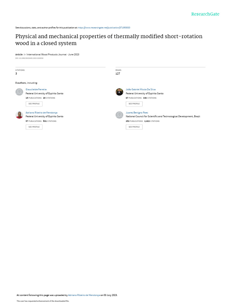 Physical and Mechanical Properties of Thermally Modified Short-Rotation ...