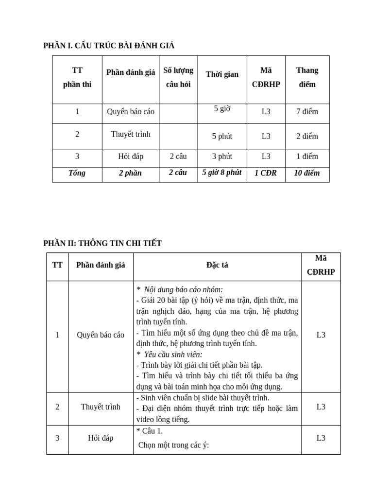 TX1 ĐỀ BÀI- MÔN ĐẠI SỐ TUYẾN TÍNH | PDF