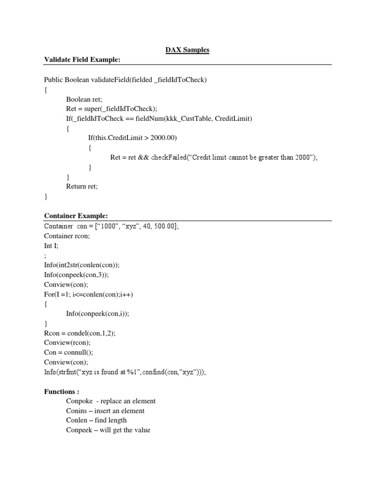 DAX Samples | PDF | Computer Programming | Computing