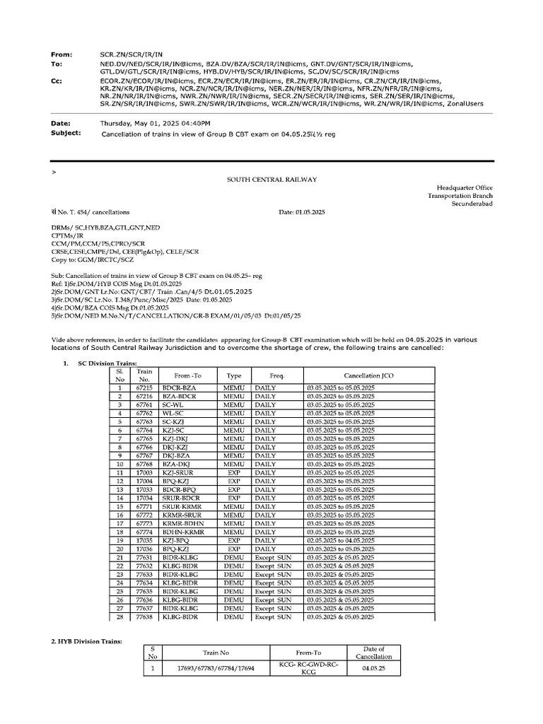 Cancellation Train. | PDF