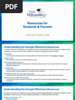 Georgia Milestones Achievement Levels | PDF | Learning | Educational Stages