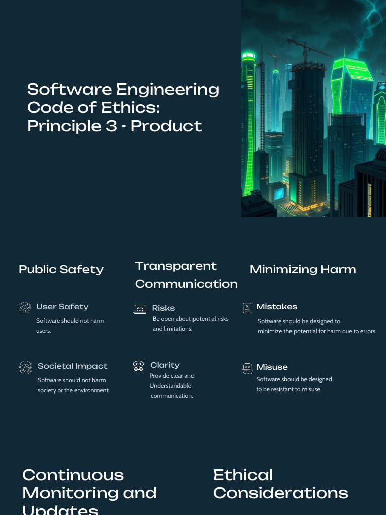 Software Engineering Code of Ethics Principle 3 Product | PDF