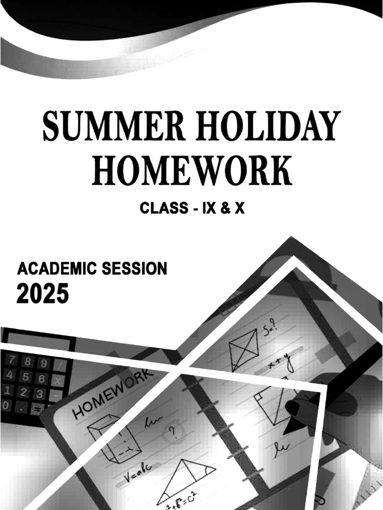 Summer Holiday Homework For Class IX and X - 2025 | PDF