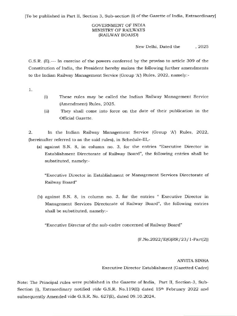 Draft Amendments of IRMS - RB. | PDF