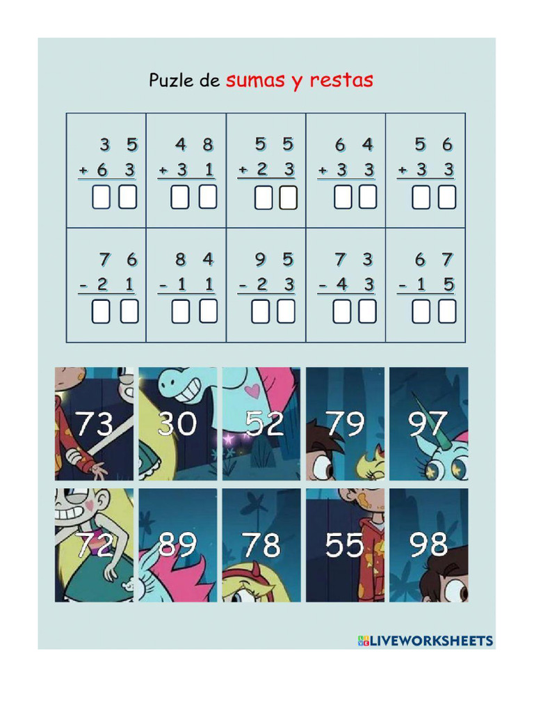 Sumar Restar 2 Basico | PDF