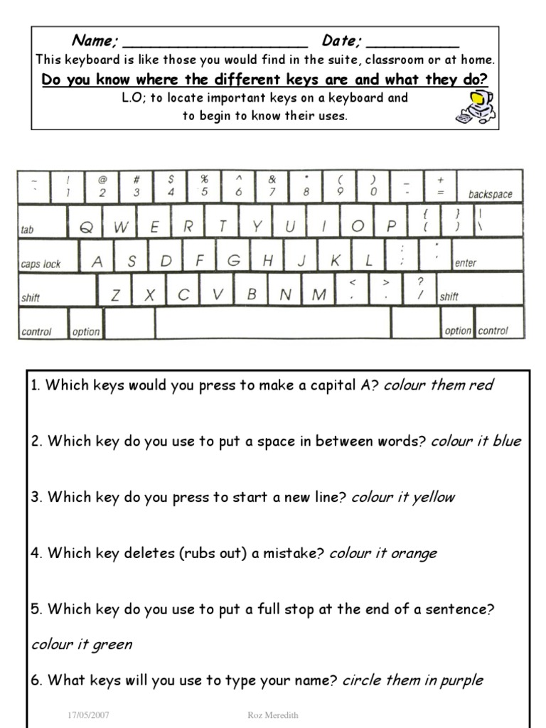 ICT Keyboard Assessment | PDF | Language Arts & Discipline