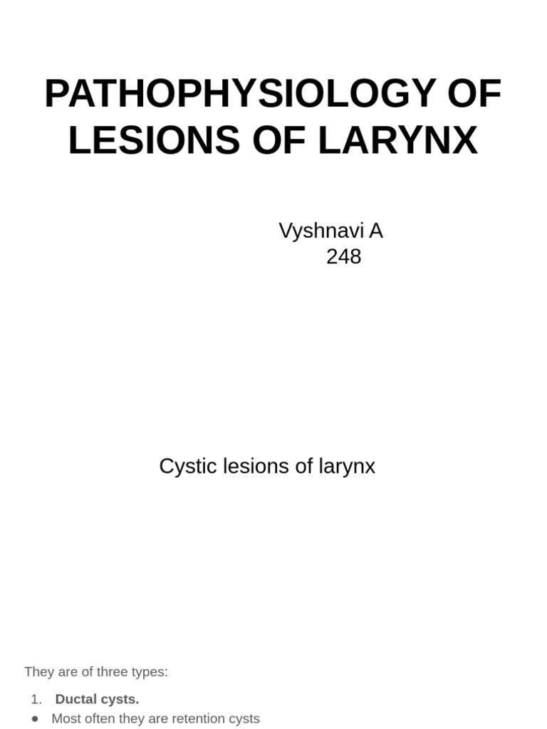 Pathophysiology of Larynx | PDF | Larynx | Medical Specialties