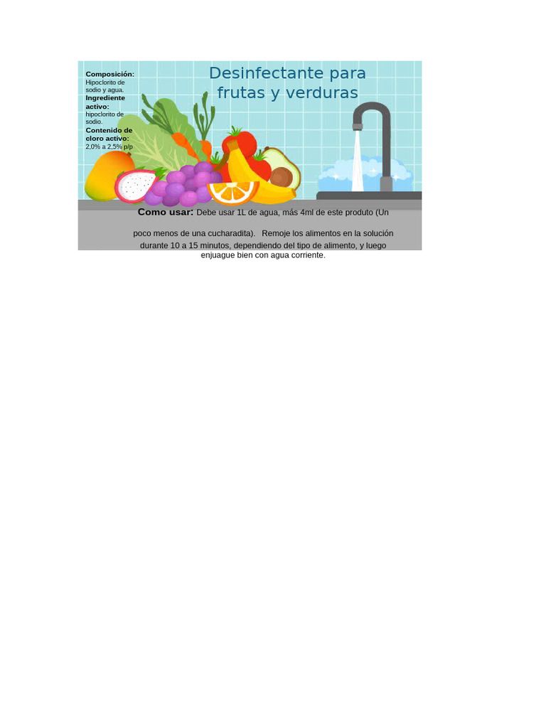 Rótulo Agua Sanitaria | PDF