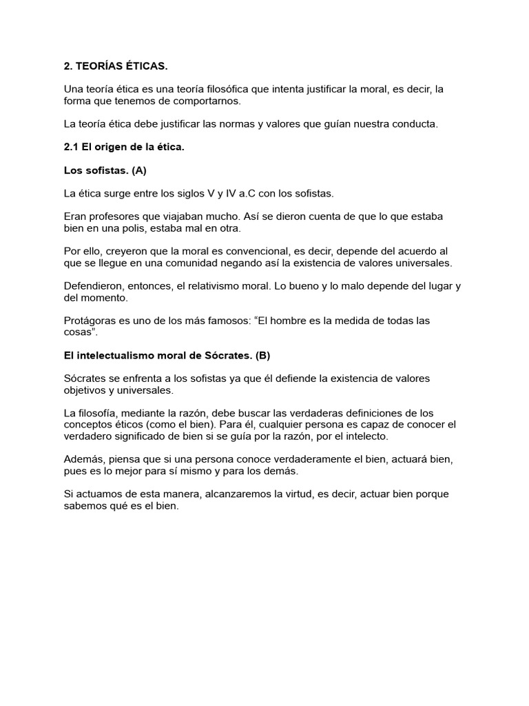 Teorías Éticas-1 | PDF | Placer | Moralidad