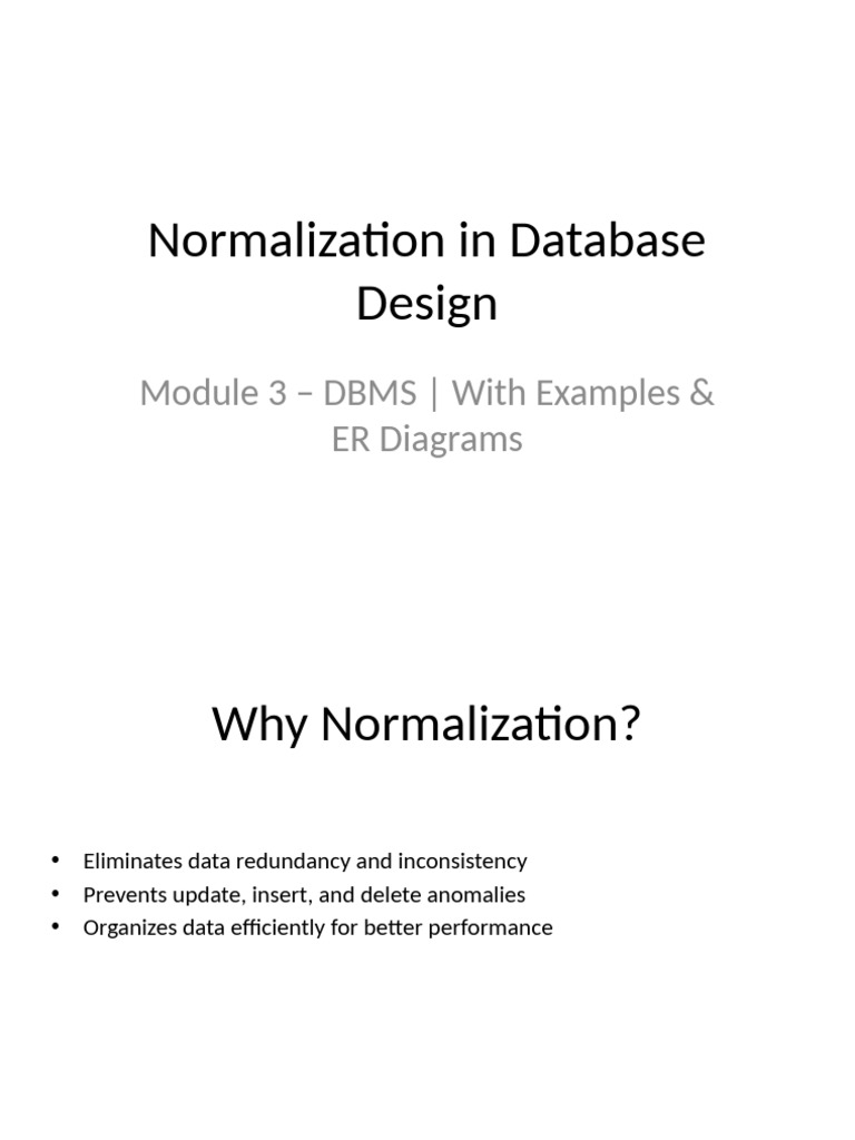 Normalization Module3 | PDF