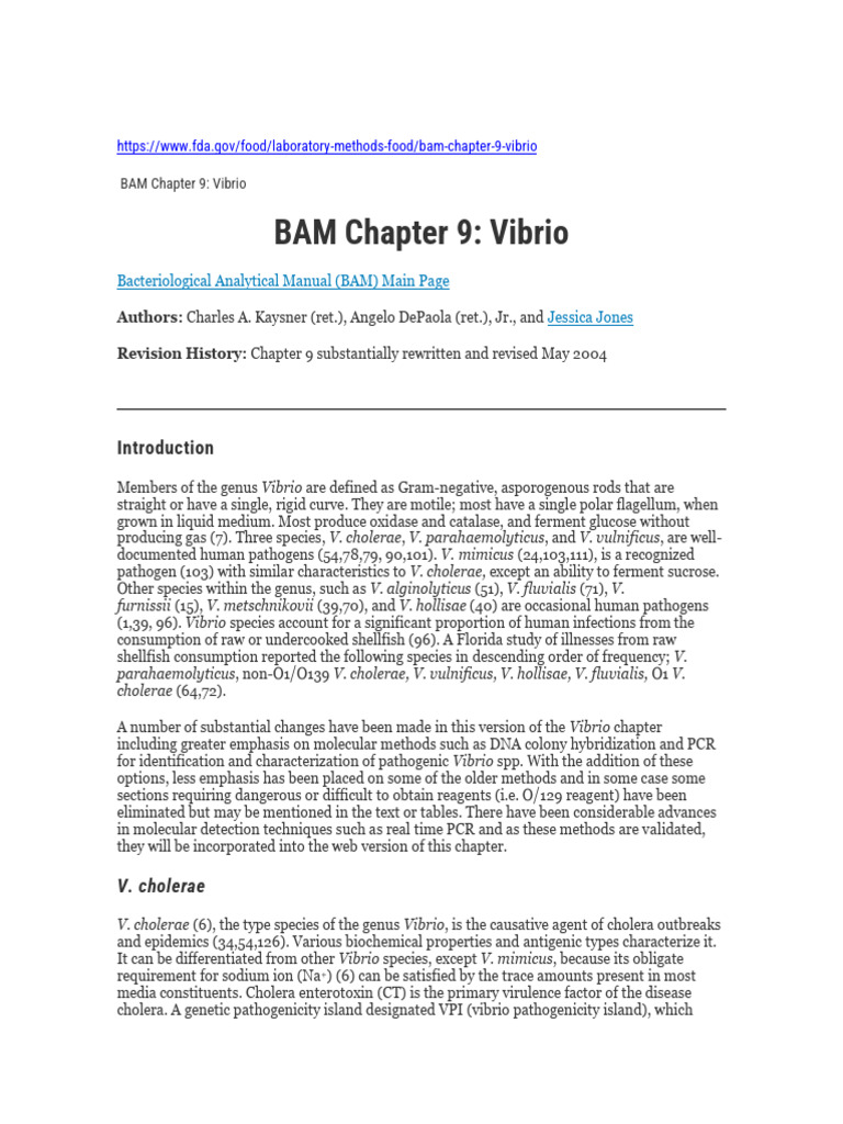 Vibrio Pathogens: Identification Methods | PDF | Serotype | Cholera