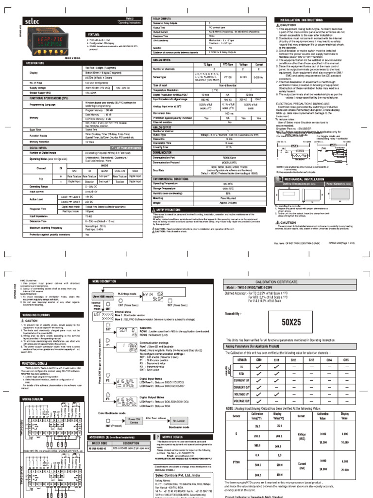 TWIX 2 Instruction Manual | PDF