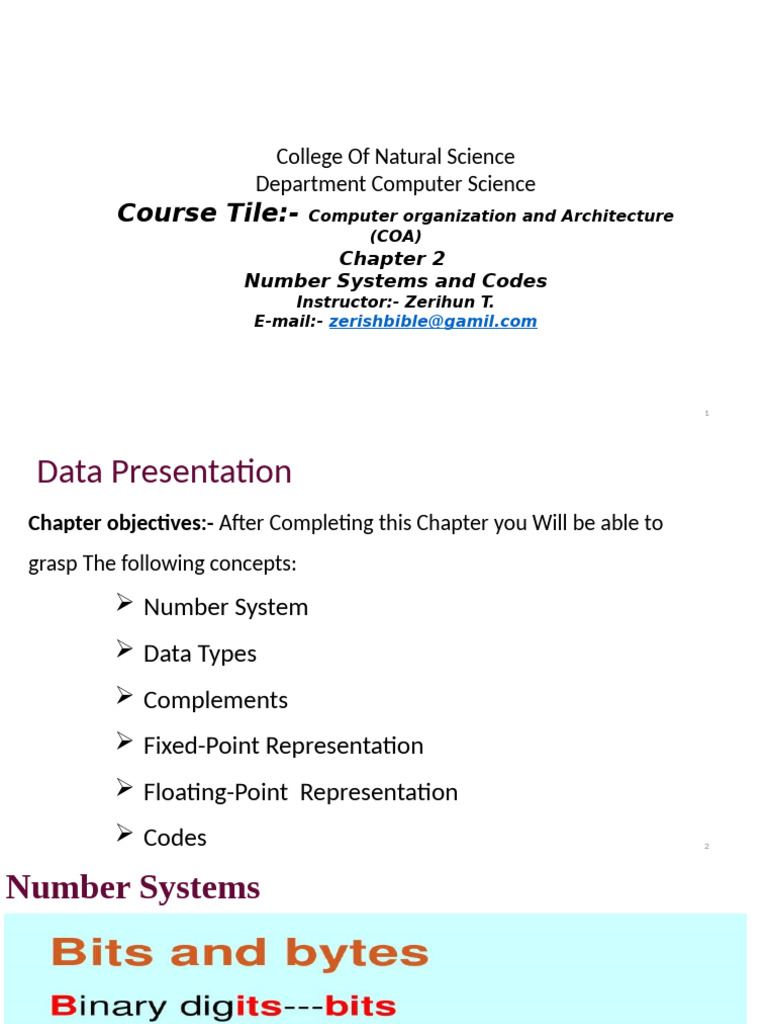 Chapter 2 Computer Architecture and Orgnization | PDF | Integer ...