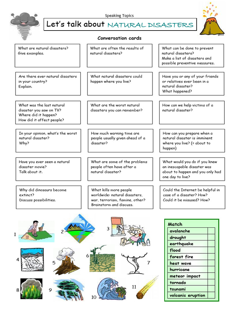 Conversation 9. Natural Disasters | PDF | Natural Disasters | Natural ...