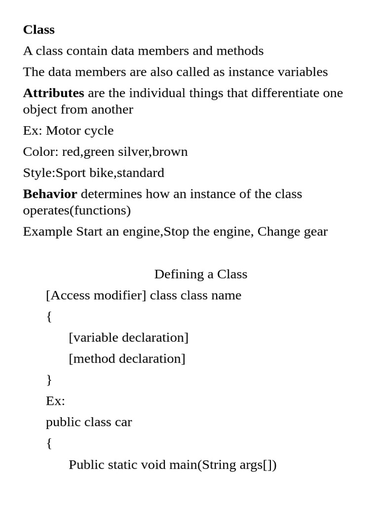 Understanding Java Classes and Objects | PDF | Constructor (Object ...