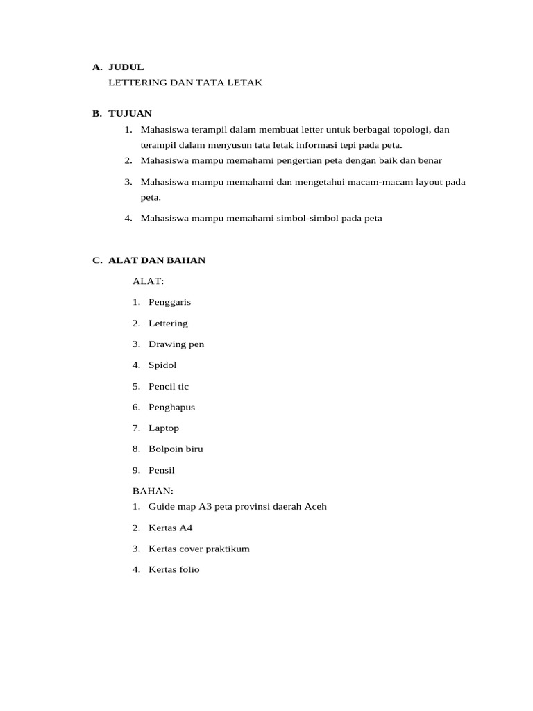 Panduan Lettering dan Layout Peta | PDF