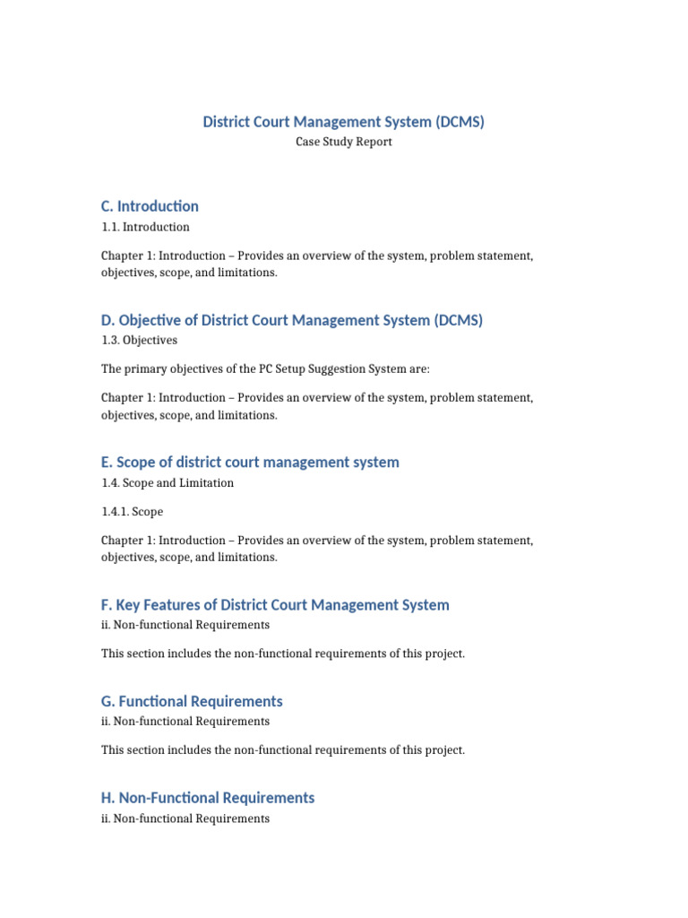 DCMS Case Study Formatted | PDF | System | Use Case