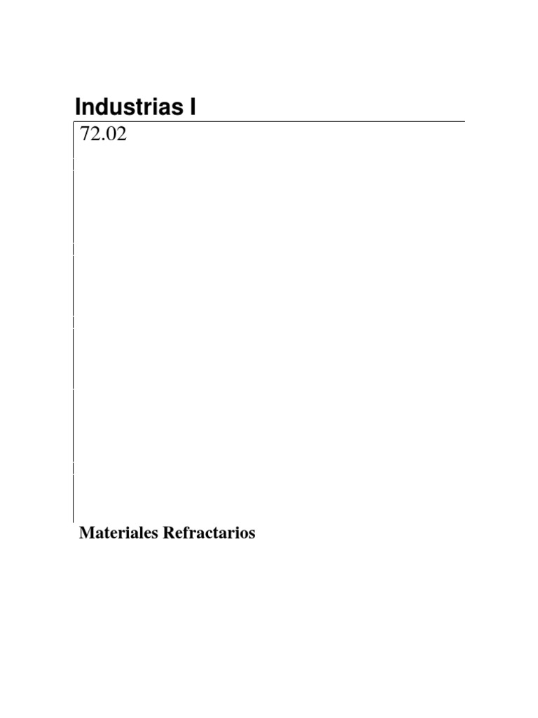 Tipos de Refractarios | PDF | Refractario | Aluminio