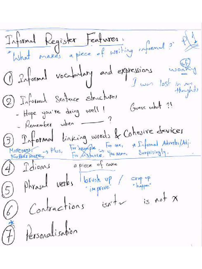 Informal Writing Explanation | PDF