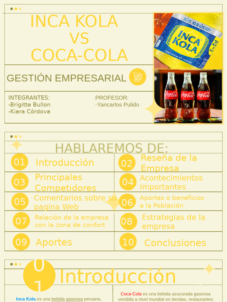 Inca Kola y Coca-Cola: Competencia y Estrategias | PDF | Coca Cola ...