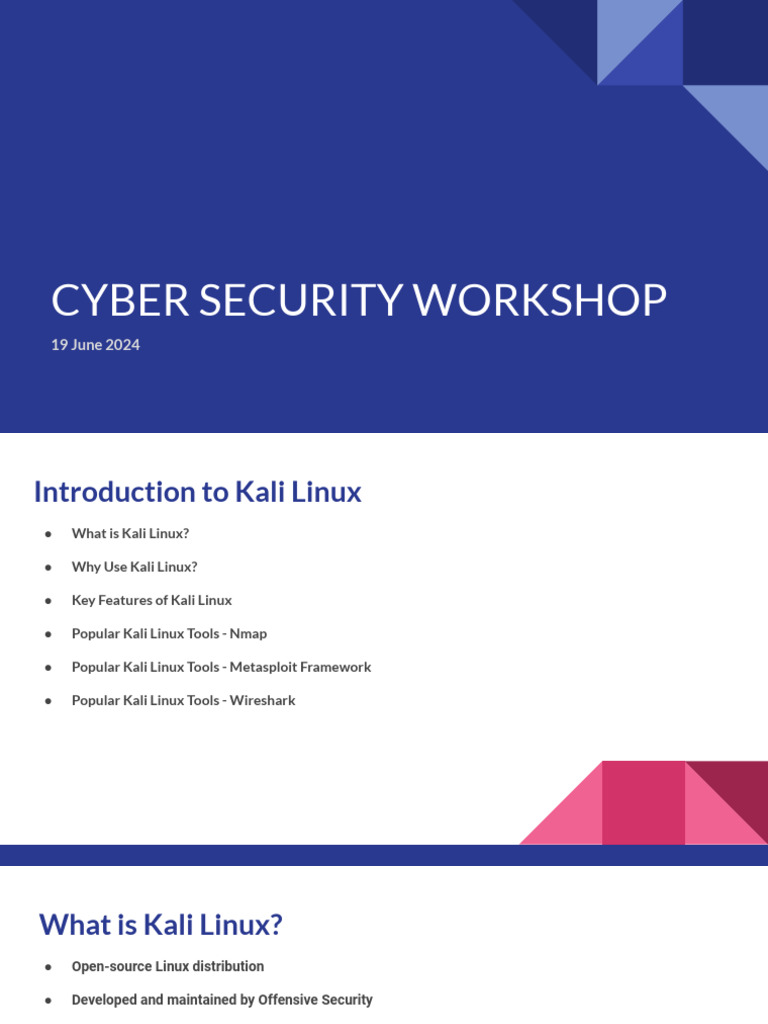 Introduction To Kali Linux | PDF | Computer Security | Security