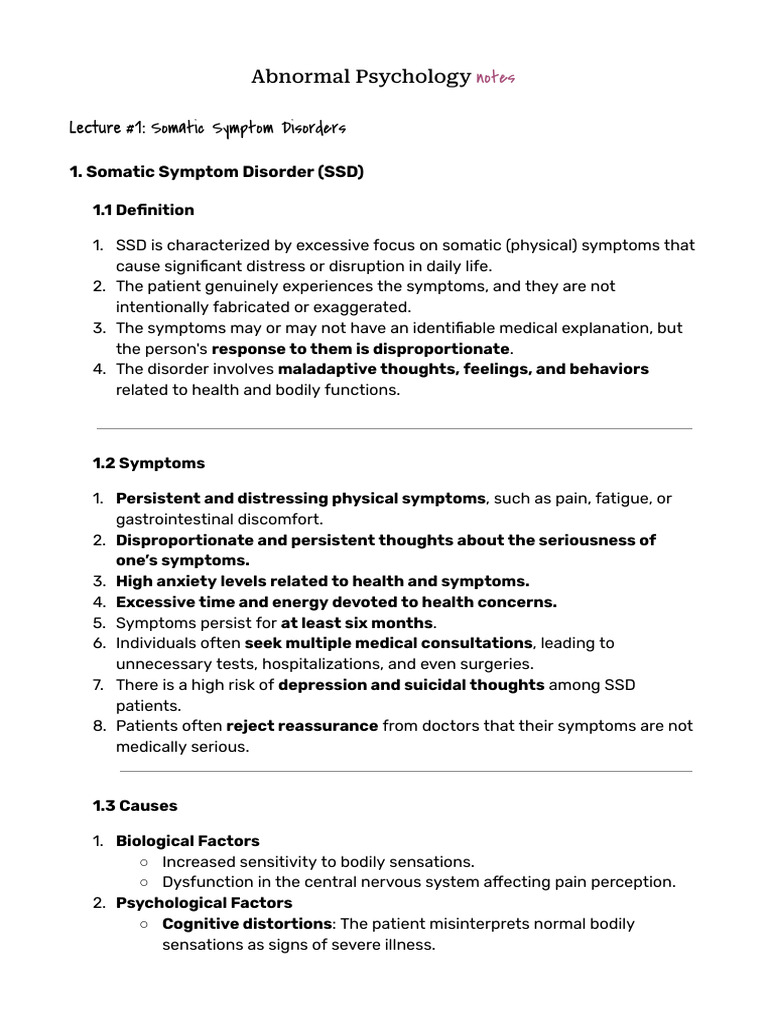 Abnormal Psychology notes | PDF | Mental Disorder | Anxiety