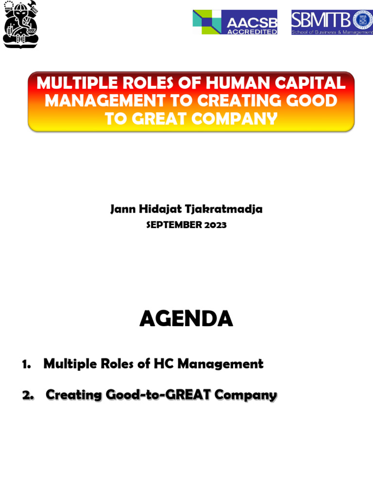 25 September - Multiple Role of HCM | PDF | Human Capital | Human ...