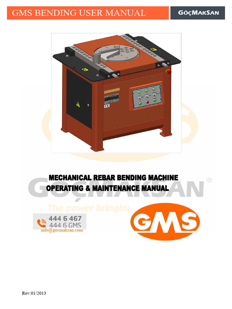 GÖÇMAKSAN Bending Machine Manual | PDF | Switch | Machines