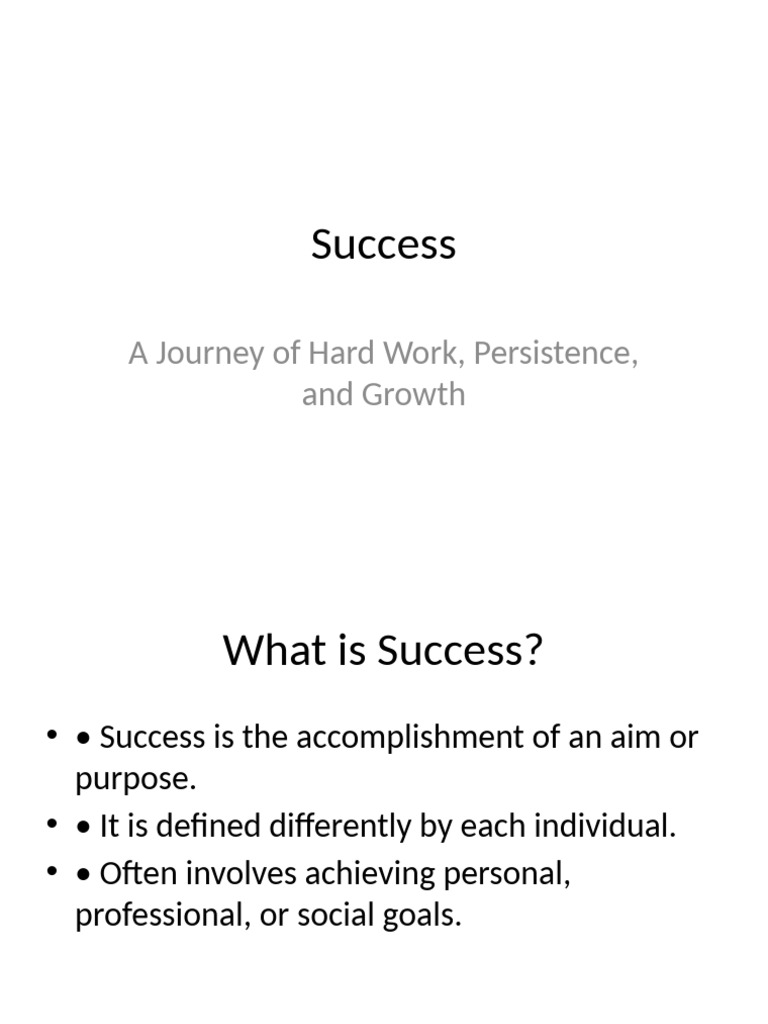 Keys to Achieving Personal Success | PDF