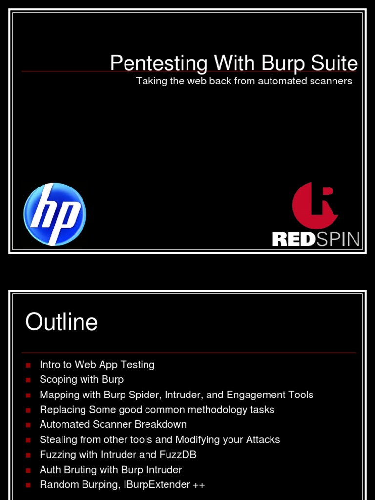 Pen Testing With Burp Suite | PDF | Penetration Test | Java Virtual Machine