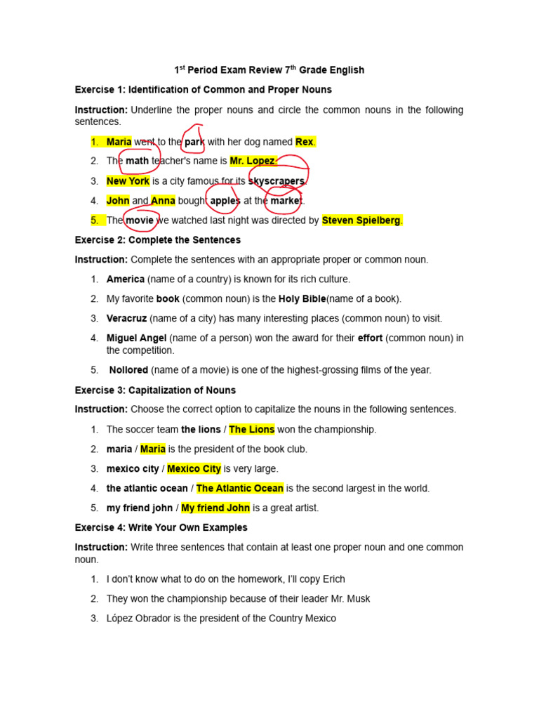 7th Grade 1st Period Quiz | PDF