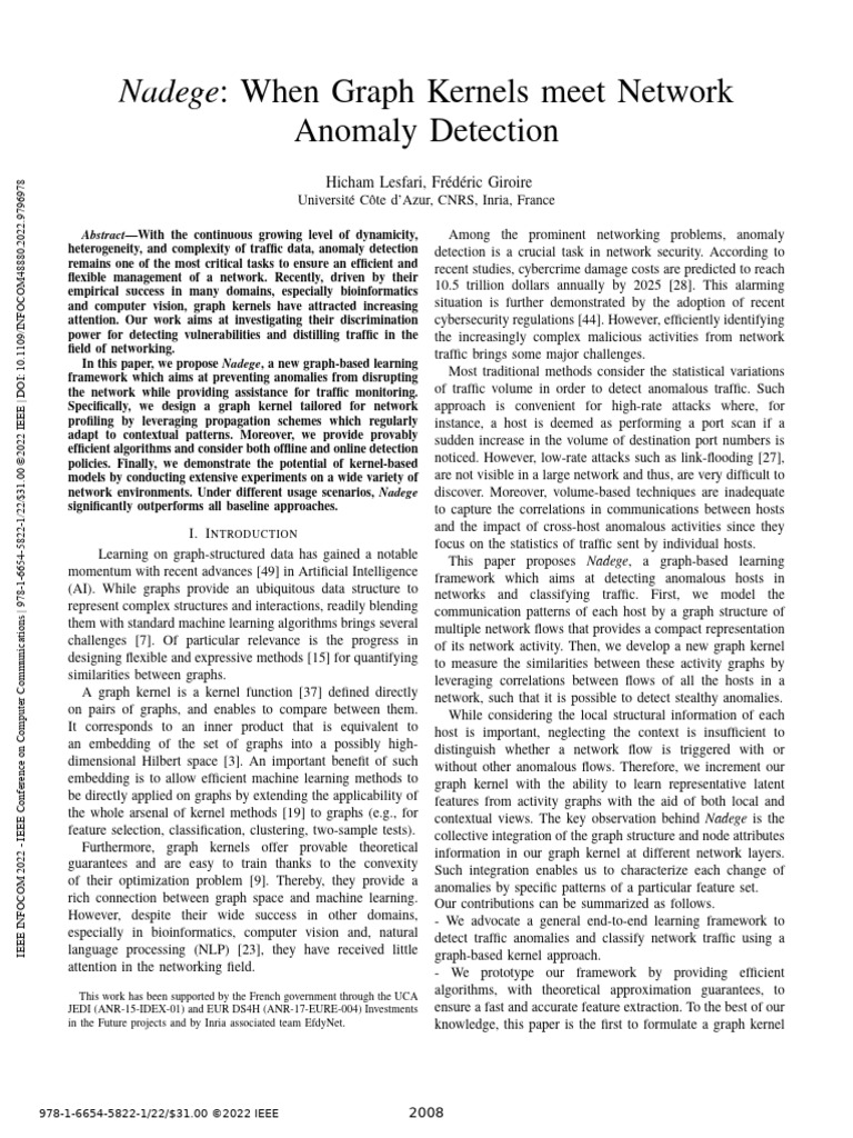 Nadege_When_Graph_Kernels_meet_Network_Anomaly_Detection | PDF | Machine Learning | Graph Theory