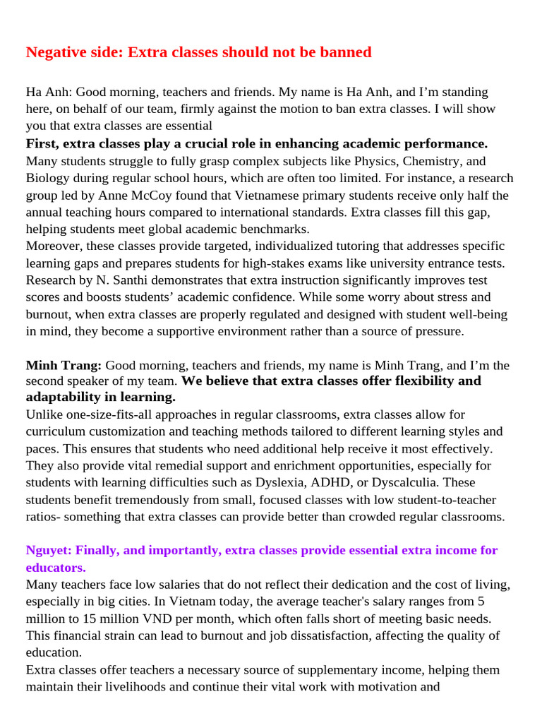 The Warriors - Debate Script | PDF | Cost Of Living | Teachers